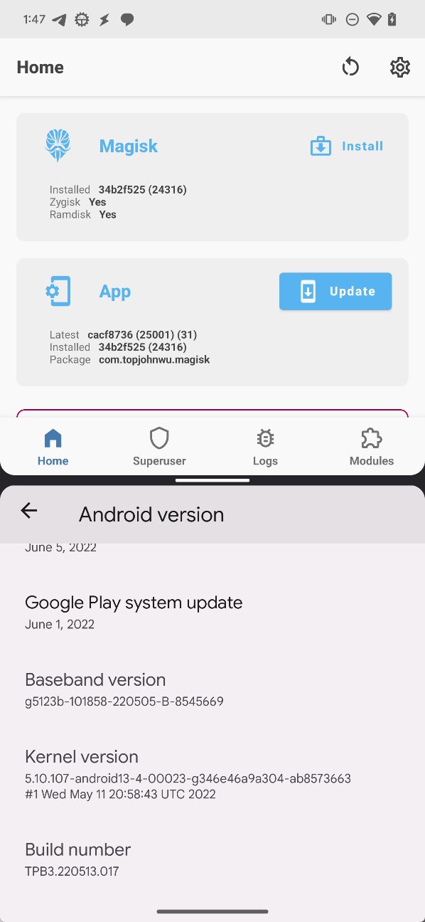 Mishaal Rahman on Twitter: "Magisk works😄 https://t.co/IwqahjQbOb" / Twitter