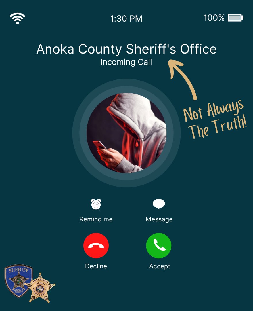 Anoka County Sheriffs Office On Twitter ⚠️be Alert For Scams From