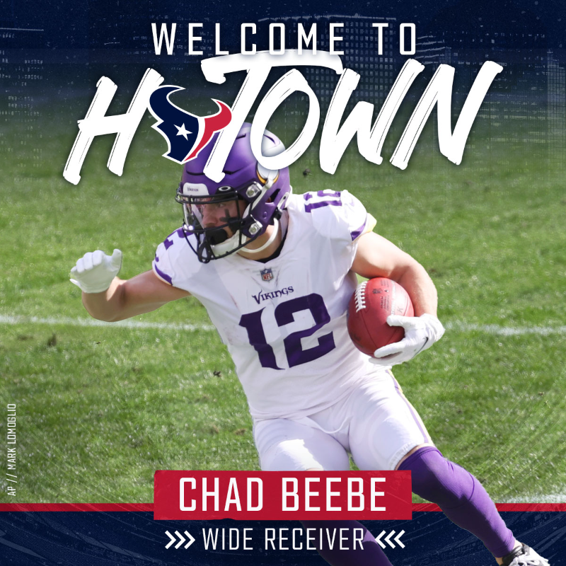 Former Vikings WR Chad Beebe Signs With Houston Texans