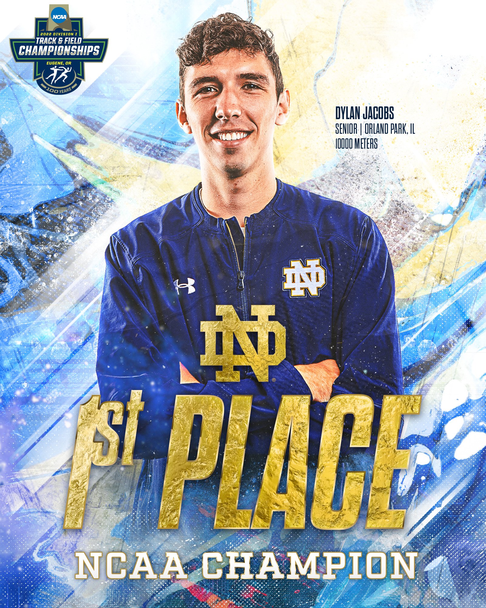 Notre Dame XC/TF on Twitter: "With a time of 28:12.32, Dylan Jacobs is your 10,000 Meters ...