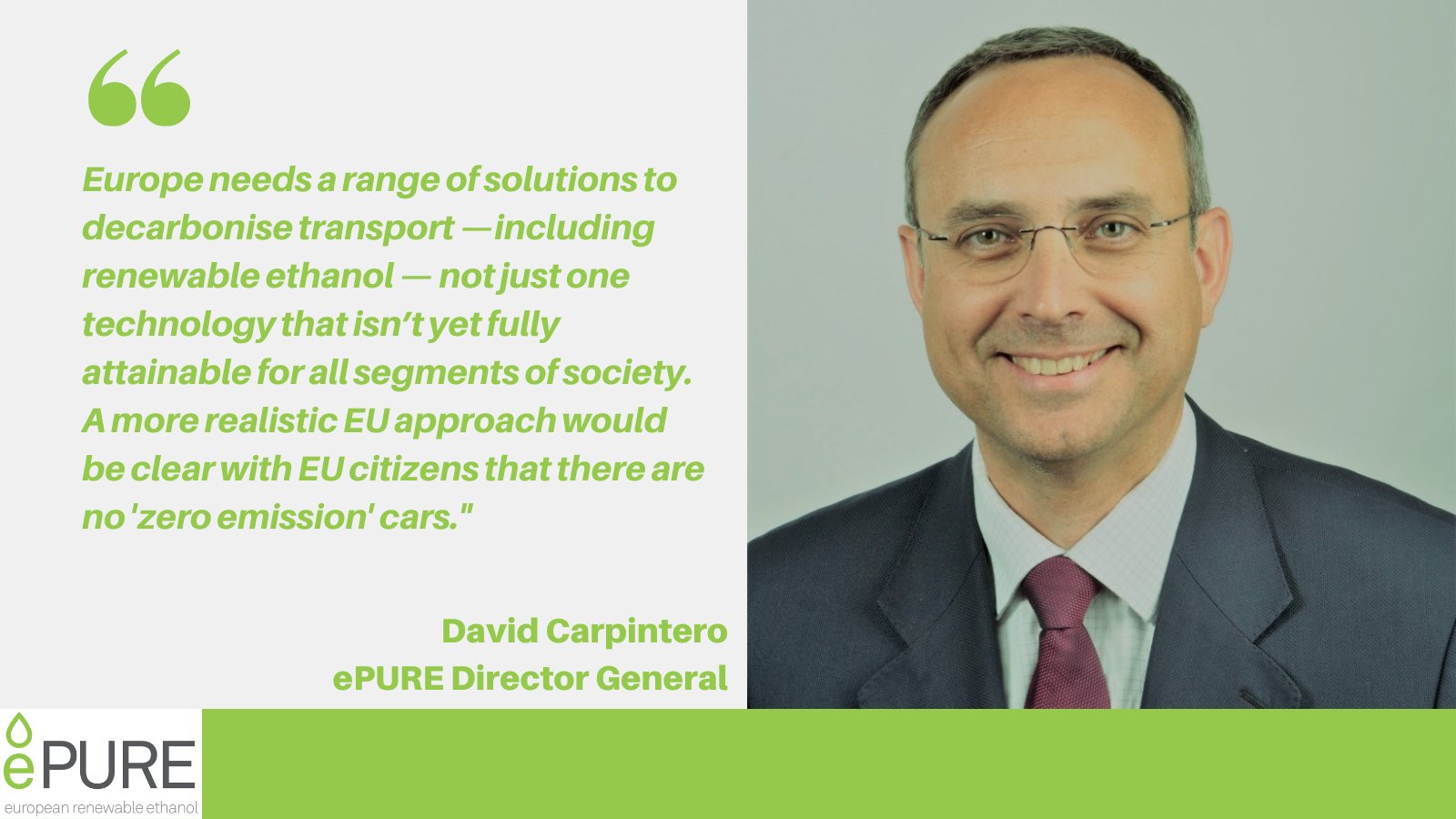 ePURE: Renewable EU ethanol 🌱 on Twitter: "Reaction from ePURE Director General David Carpintero ...