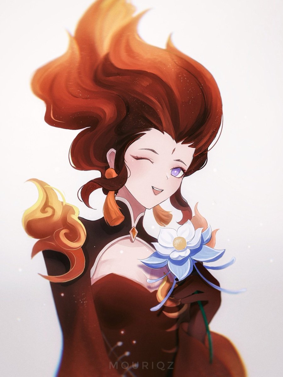 「pyro yaksha 🔥 #GenshinImpact 」|mori🌸🪄 comm openのイラスト