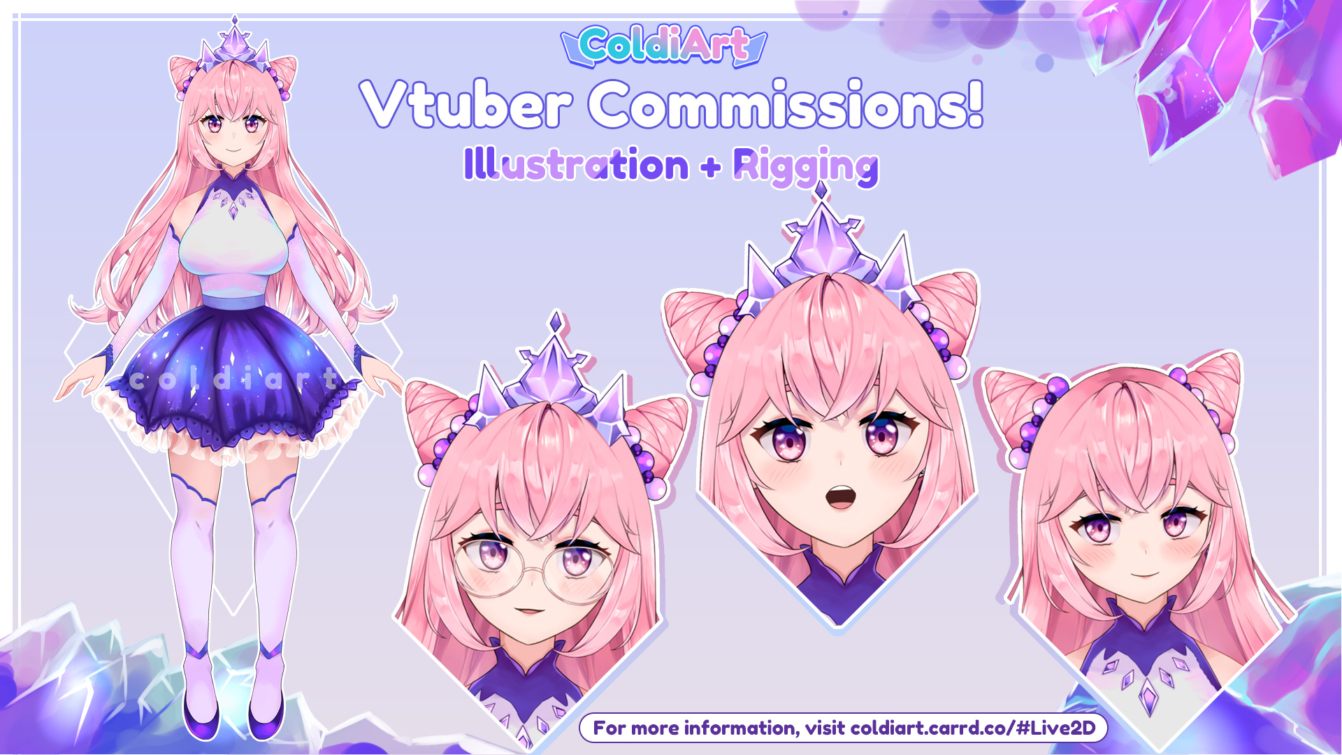 Coldi on Twitter: " Vtuber Commissions are OPEN! - Full body : illustration $600 + Rigging $600 ...