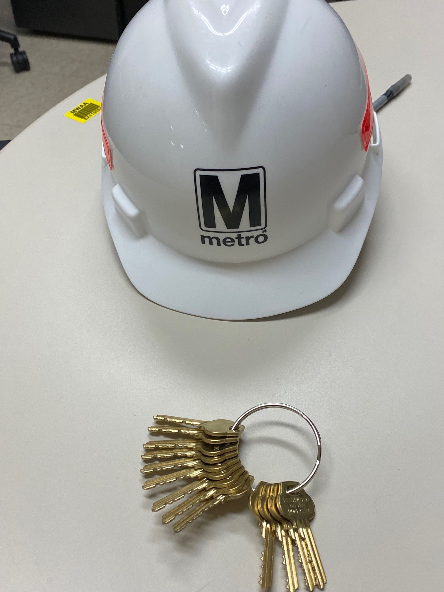 Gold Hard Hat Safety Stickers