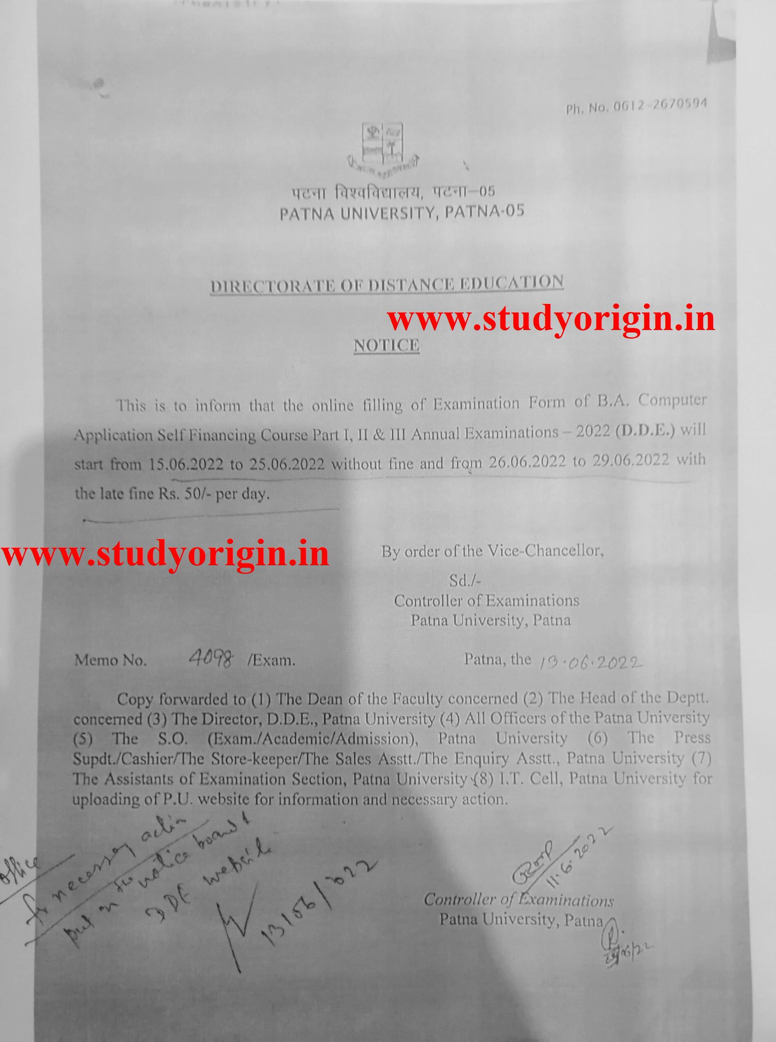 Study Origin on Twitter: "Patna University BCA Part 1, 2 & 3 Exam Form 2022 Visit - https://t.co ...