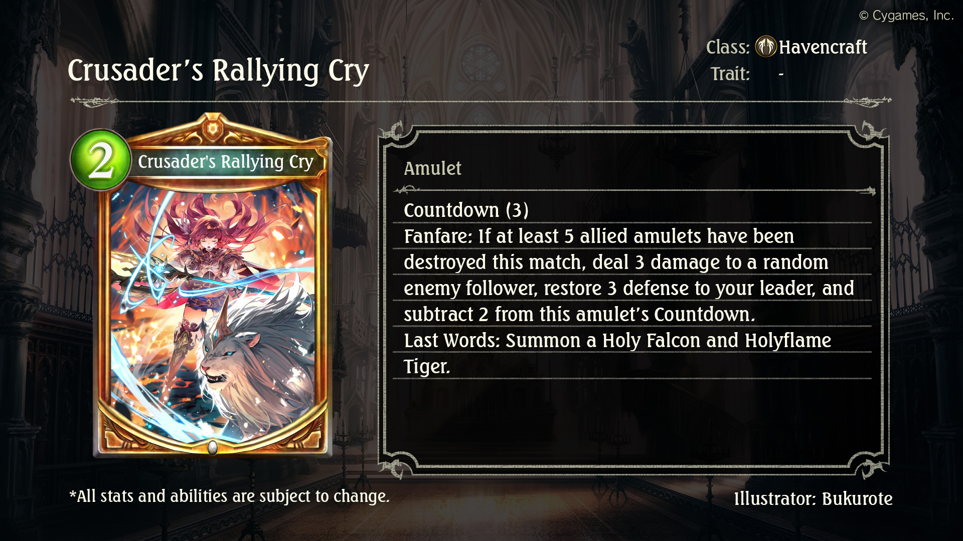 Shadowverse on Twitter: "New Roar of the Godwyrm card reveals! Crusader's Rallying Cry This ...