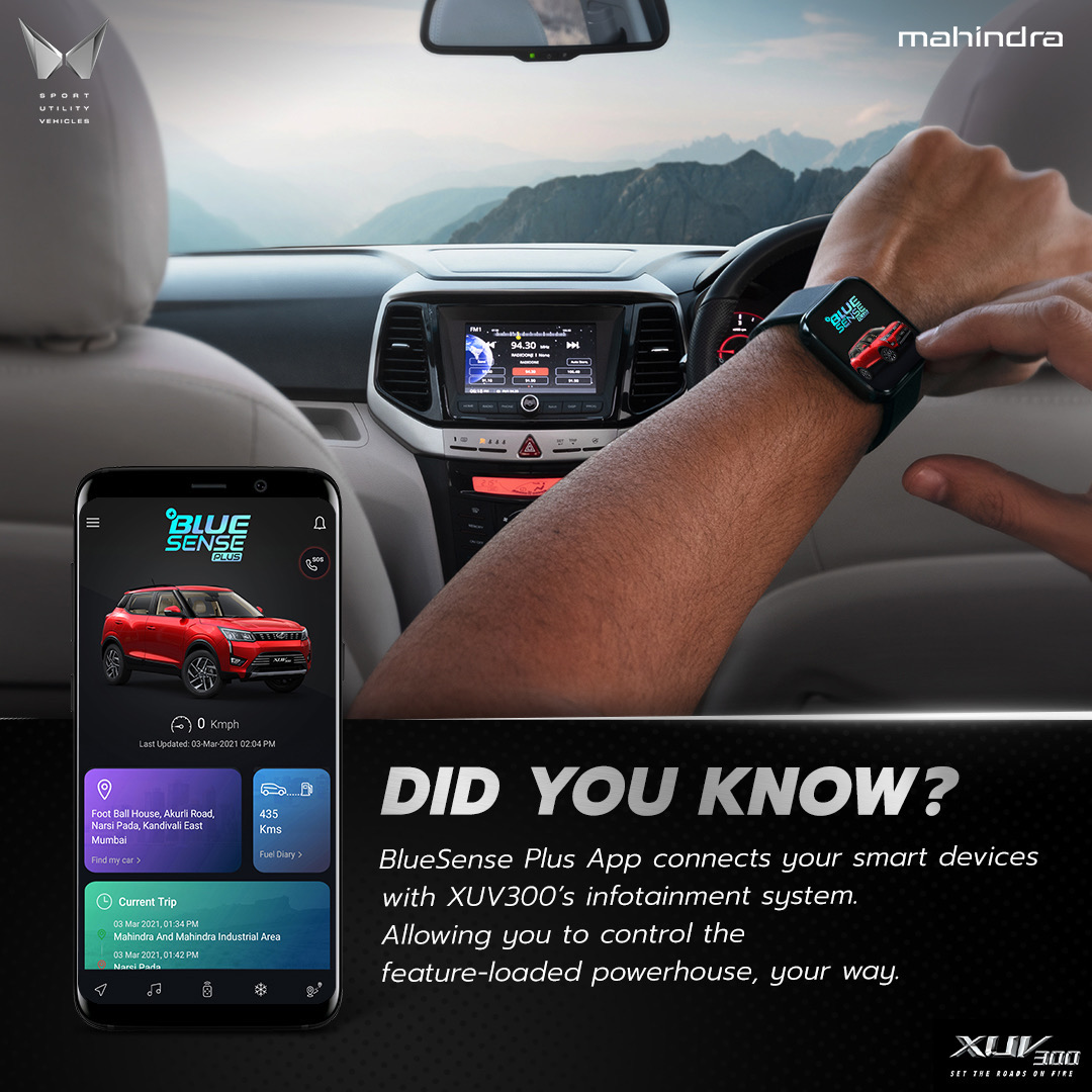 MahindraXUV300 on Twitter: "Experience convenience at its best with BlueSense Plus App. #XUV300 ...