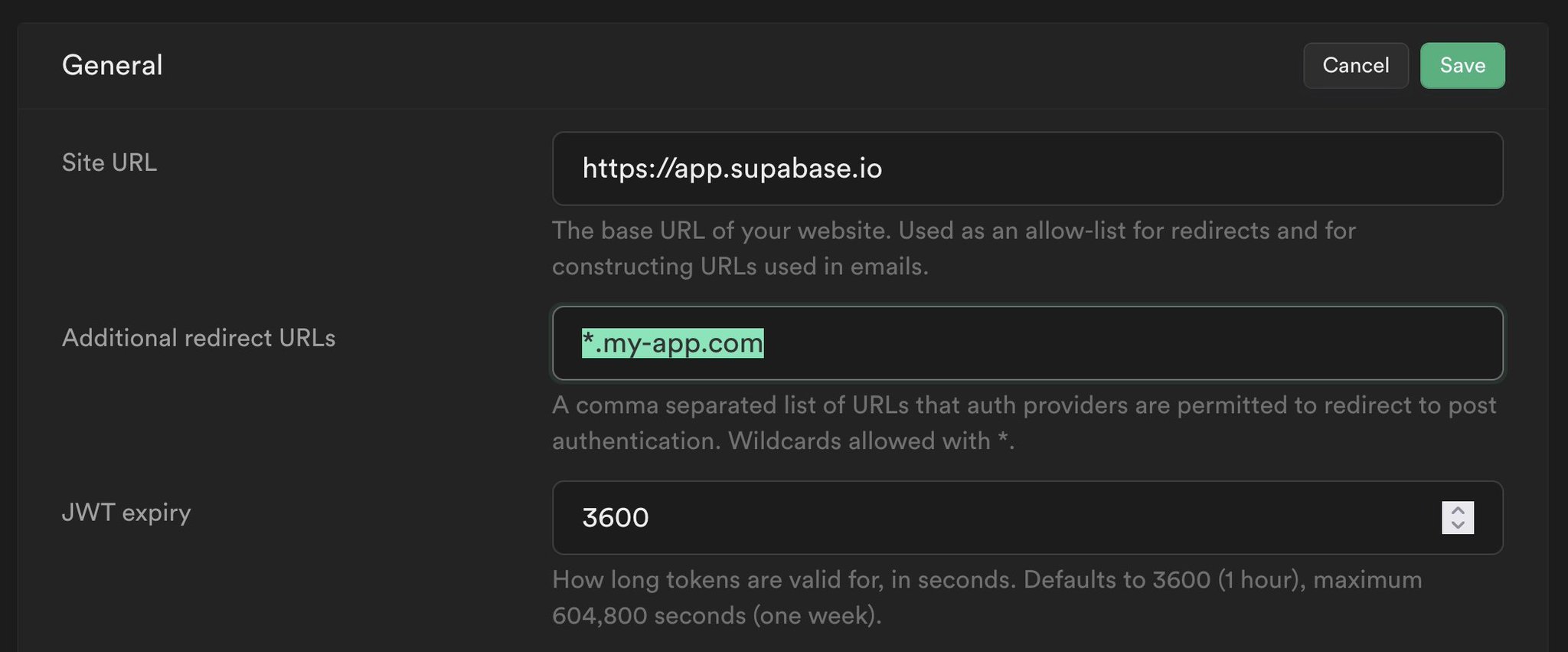 Supabase on Twitter: "New feature: Wildcard Auth Redirects Now you can add wildcards in redirect ...