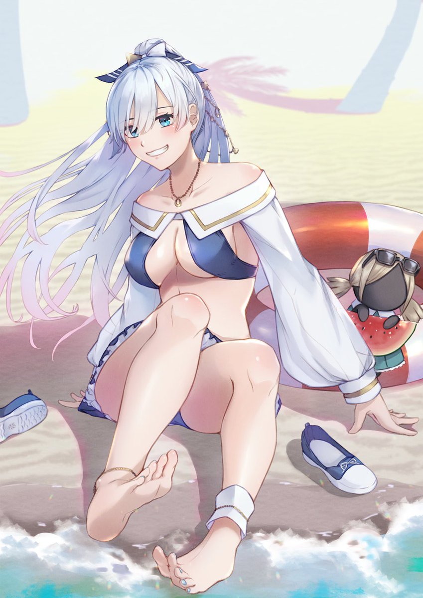 FGO「ここんところ暑いんで水着のアナスタシアを描きました。 #FGO 」|中賀エリ@お仕事募集中のイラスト