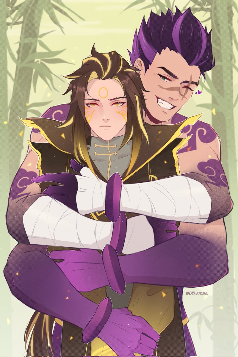 「Bosacius💜💛Menogias #GenshinImpact 」|evar *。| COMMS OPENのイラスト