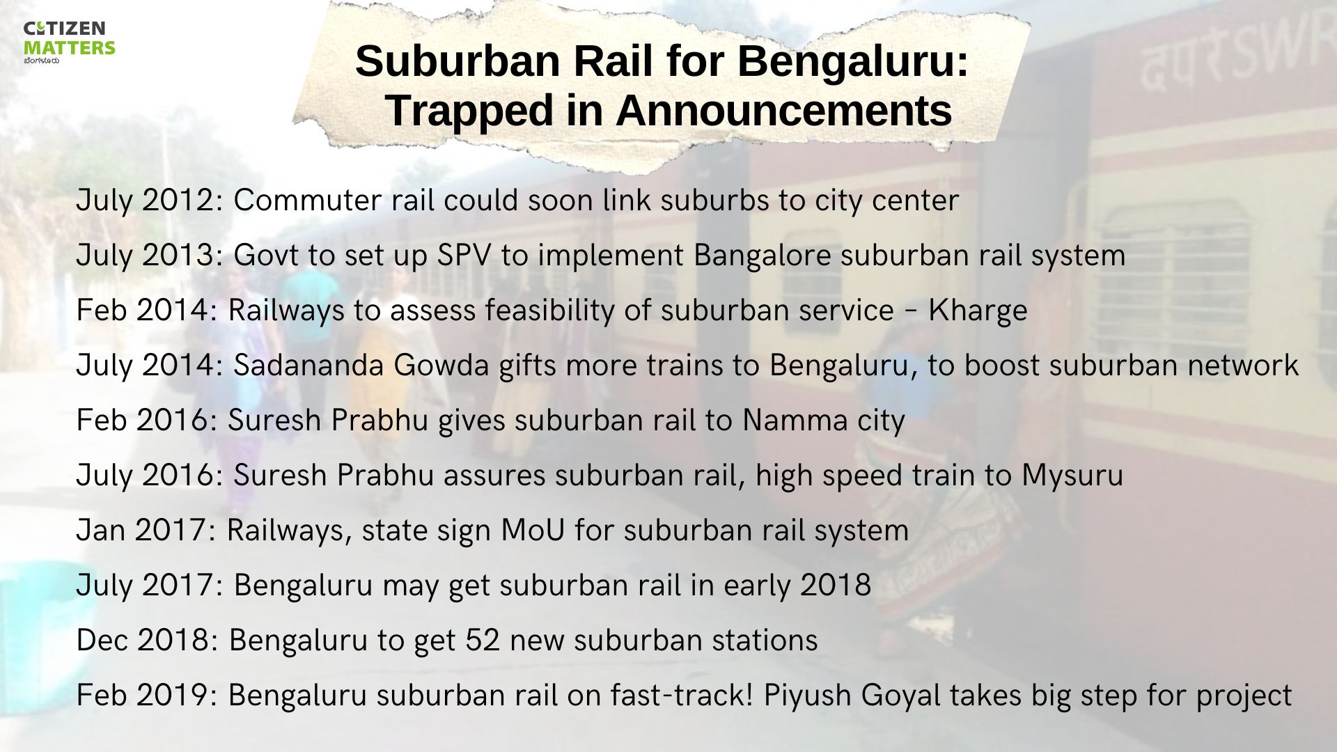Citizen Matters on Twitter: "In the 2000s, with traffic getting worse, mass transit came back ...