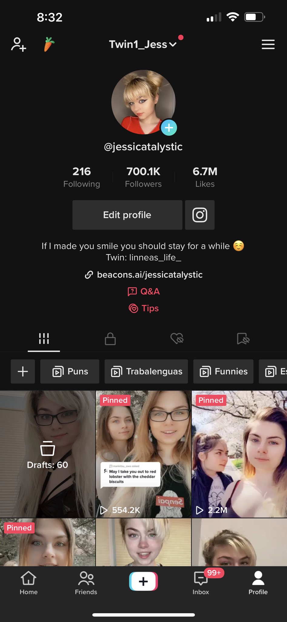 TW Pornstars - ♛ Twin1_Jess ♛. Twitter. 700k on TikTok now wow 😯 you all are the best. I hope ...