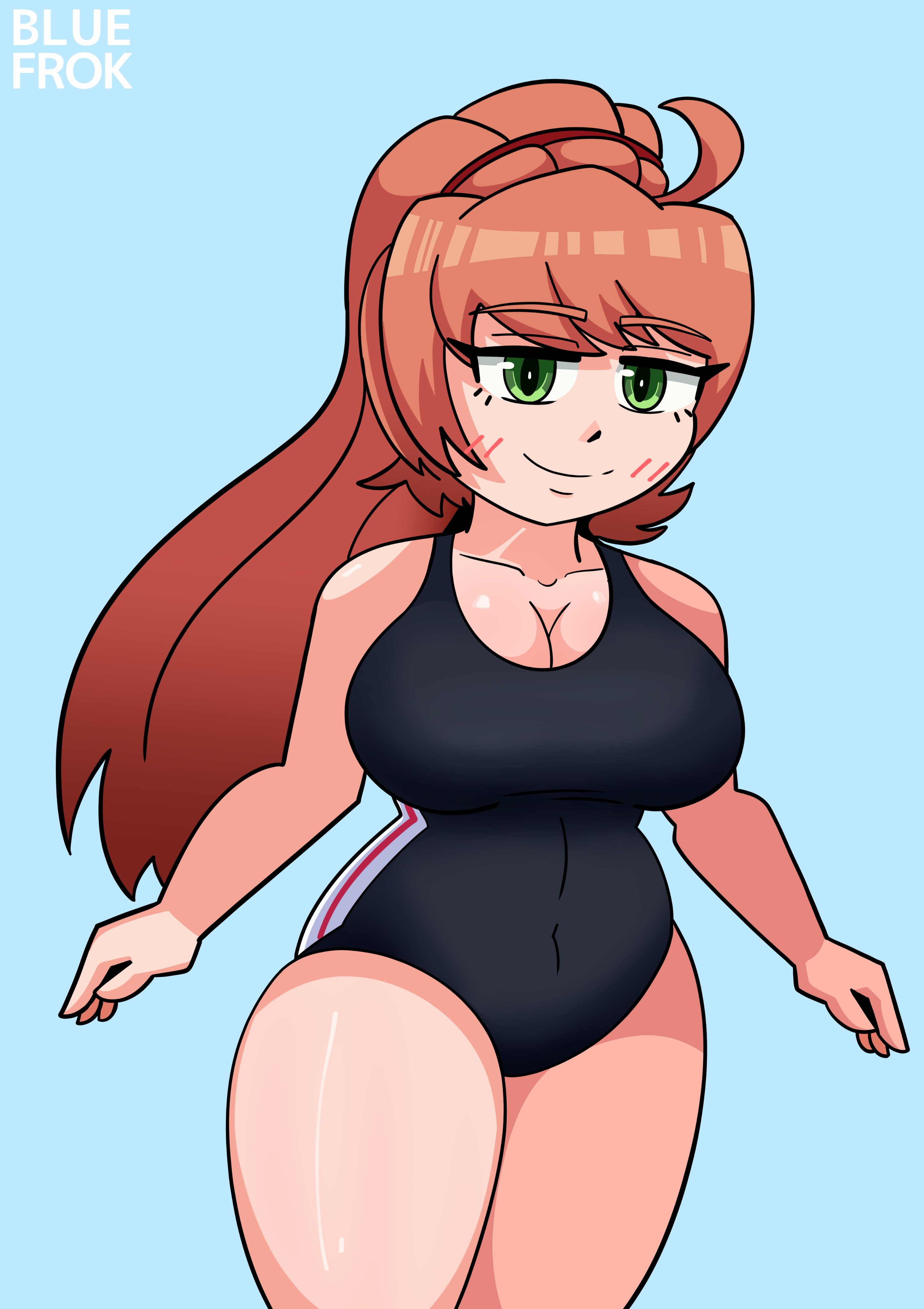 Bluefrok on Twitter: "Monika 🏖️ #DokiDokiLiteratureClub https://t.co/jjvOMQqtke" / Twitter