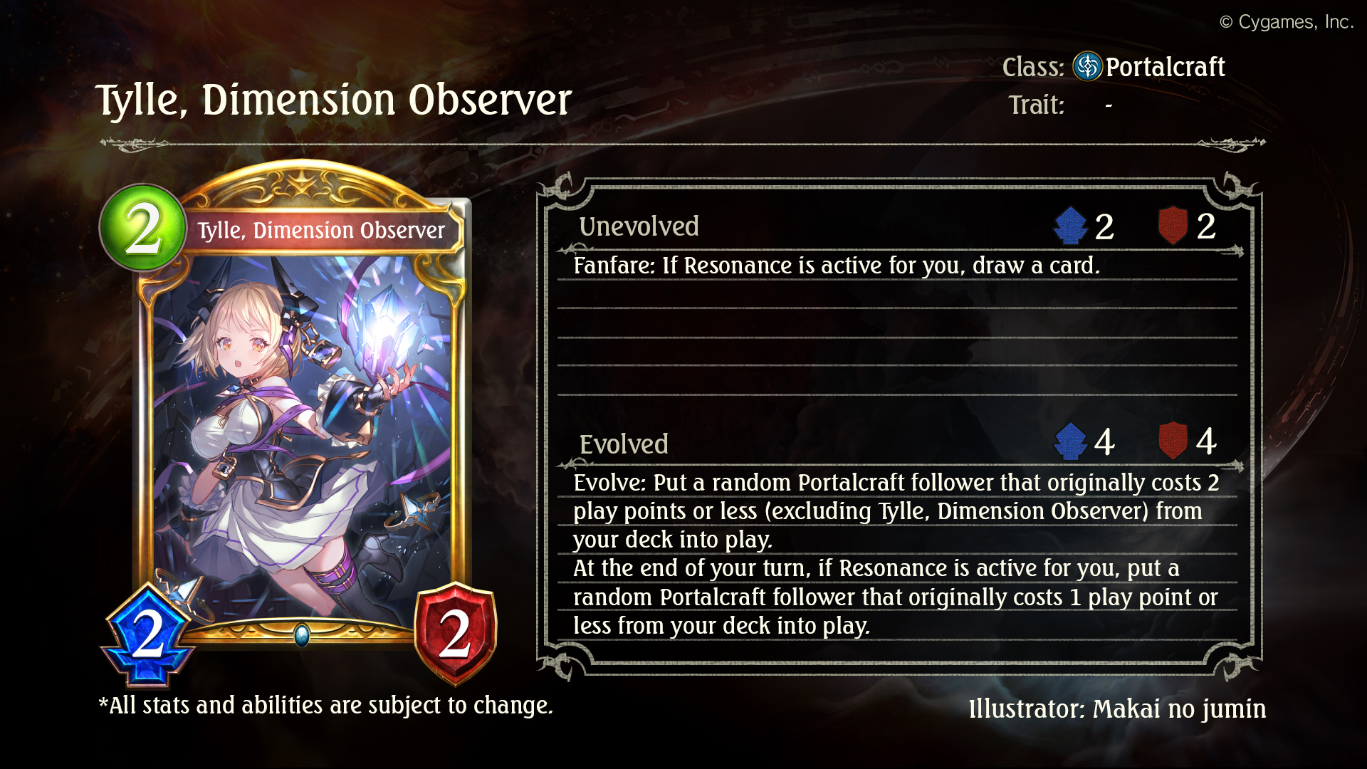 Shadowverse on Twitter: "New Roar of the Godwyrm card reveals! Tylle, Dimension Observer This ...