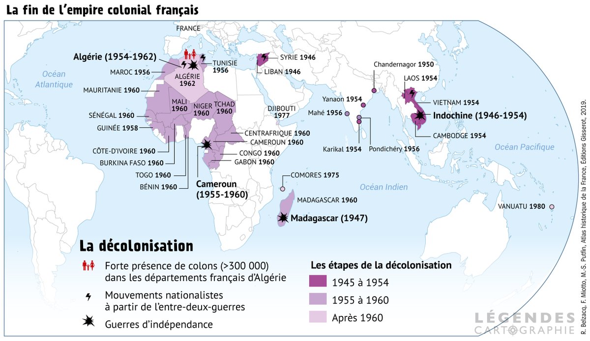 OnlMaps on Twitter: "RT @LegendesCarto: Après la seconde guerre mondiale la France fait face à ...