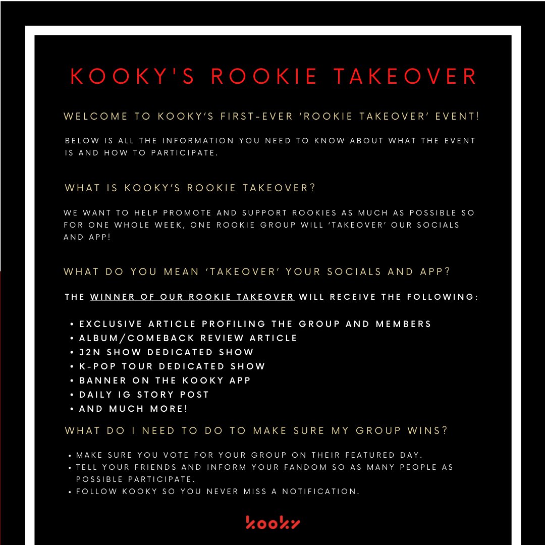 ENHYPEN GLOBAL on Twitter: "RT @kooky__official: #ROOKIETAKEOVER FINALS - RULES & INFO ️ iEs ...