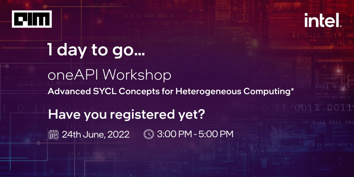 Intel India on Twitter: "Are you ready to write SYCL code for heterogeneous computing? Just one ...