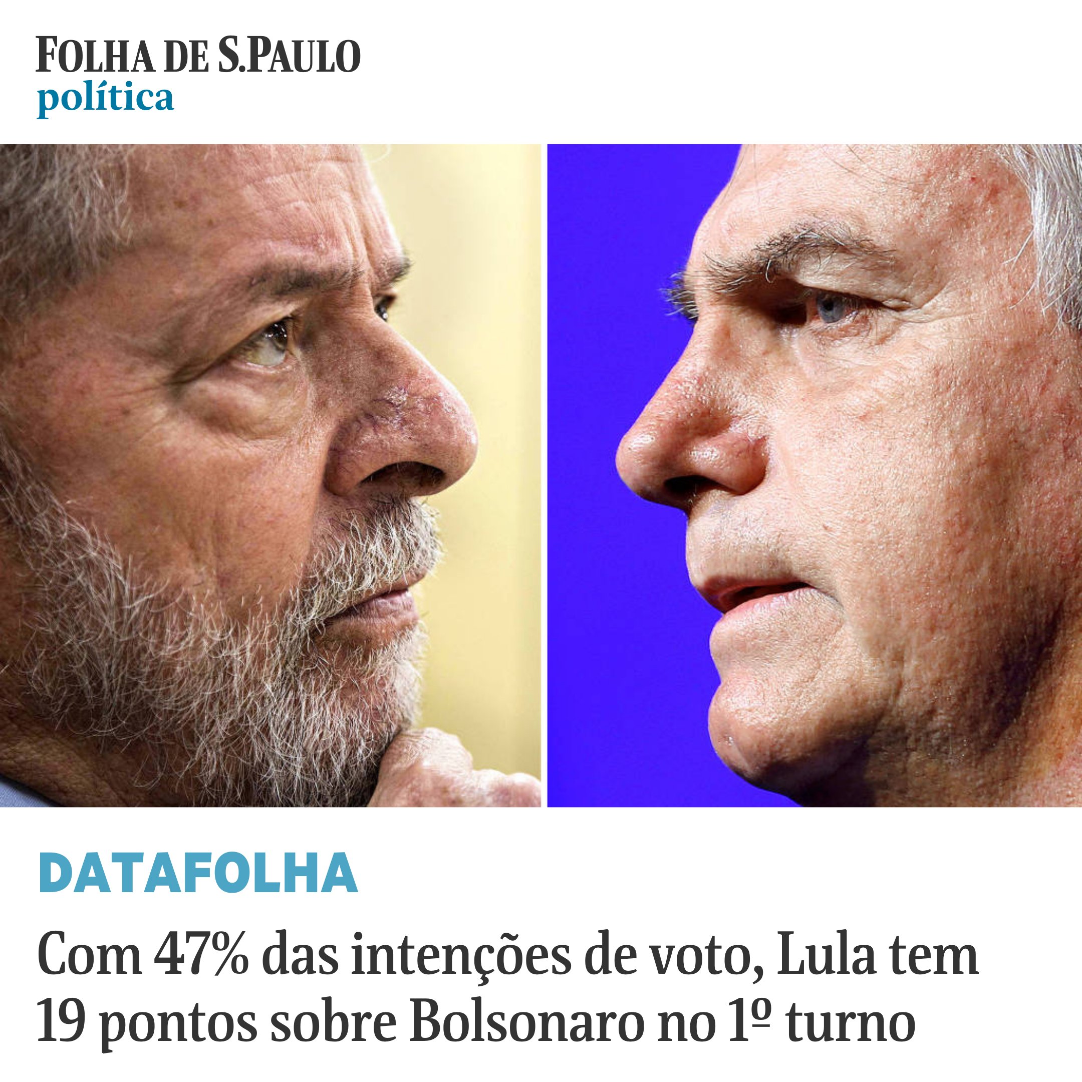 Folha de S.Paulo on Twitter: "Com 53% dos votos válidos aferidos pelo #Datafolha em sua mais ...