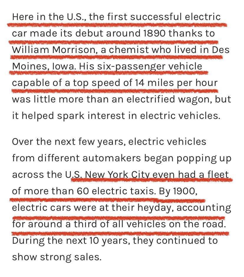 History of the electric, steam, and aether cars. Look at this timeline ...