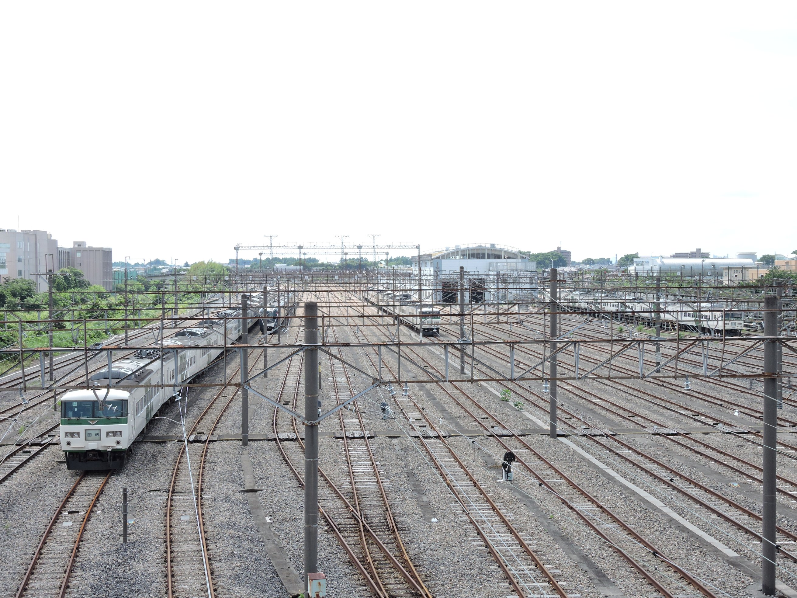 kokutetu103 on Twitter: "E261系オオRS2編成&185系オオA1編成 185系オオC1編成改 185系オオOM04+オオOM08編成 大宮総合車両センターをチラ見 ...