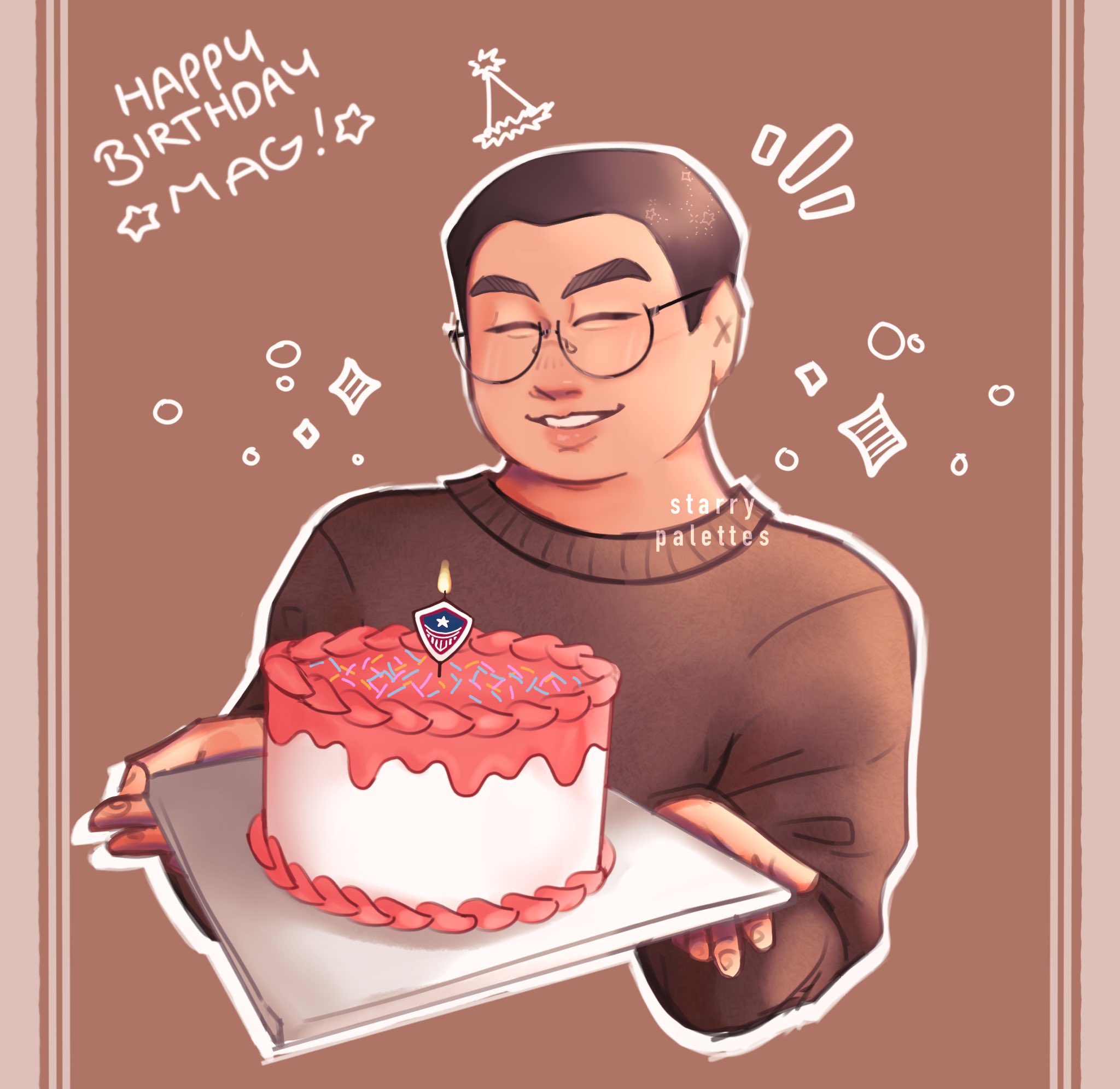 Anime Birthday Cake Drawing