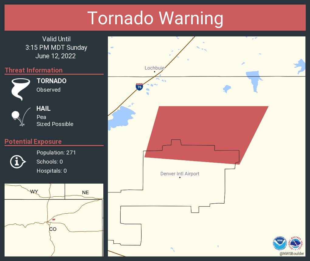 Denver Tornado Touchdown Map 2022