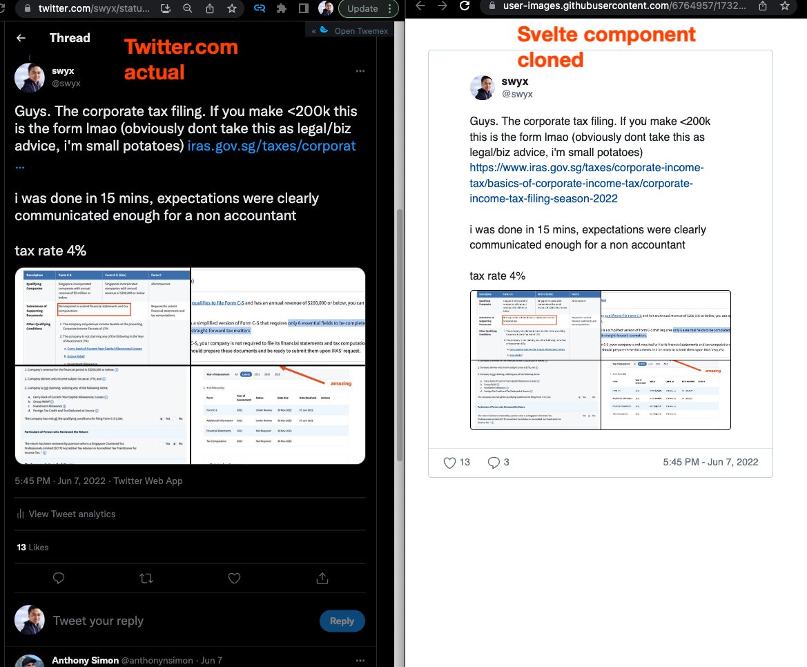 swyx 🌴 on Twitter: "It's well known that the Twitter embed script is horrible for performance. I ...