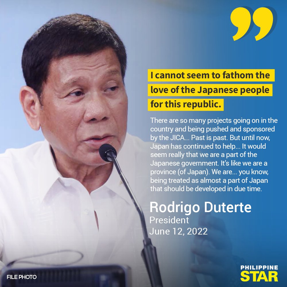 The Philippine Star On Twitter President Duterte Thanked Japan For