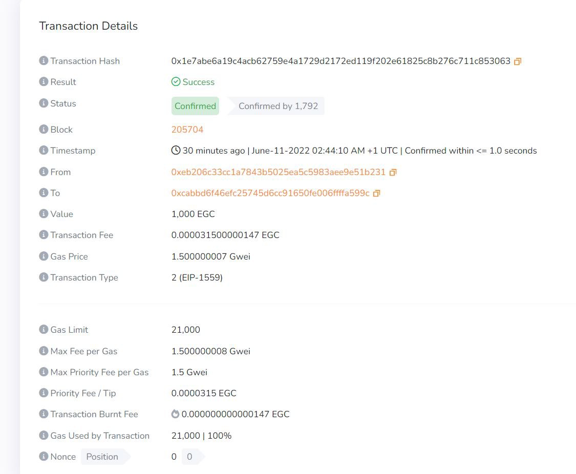 Eagle Network on Twitter: "🚀🚀🚀 EgonCoin Blockchain Transaction Data Are you ready for next ...