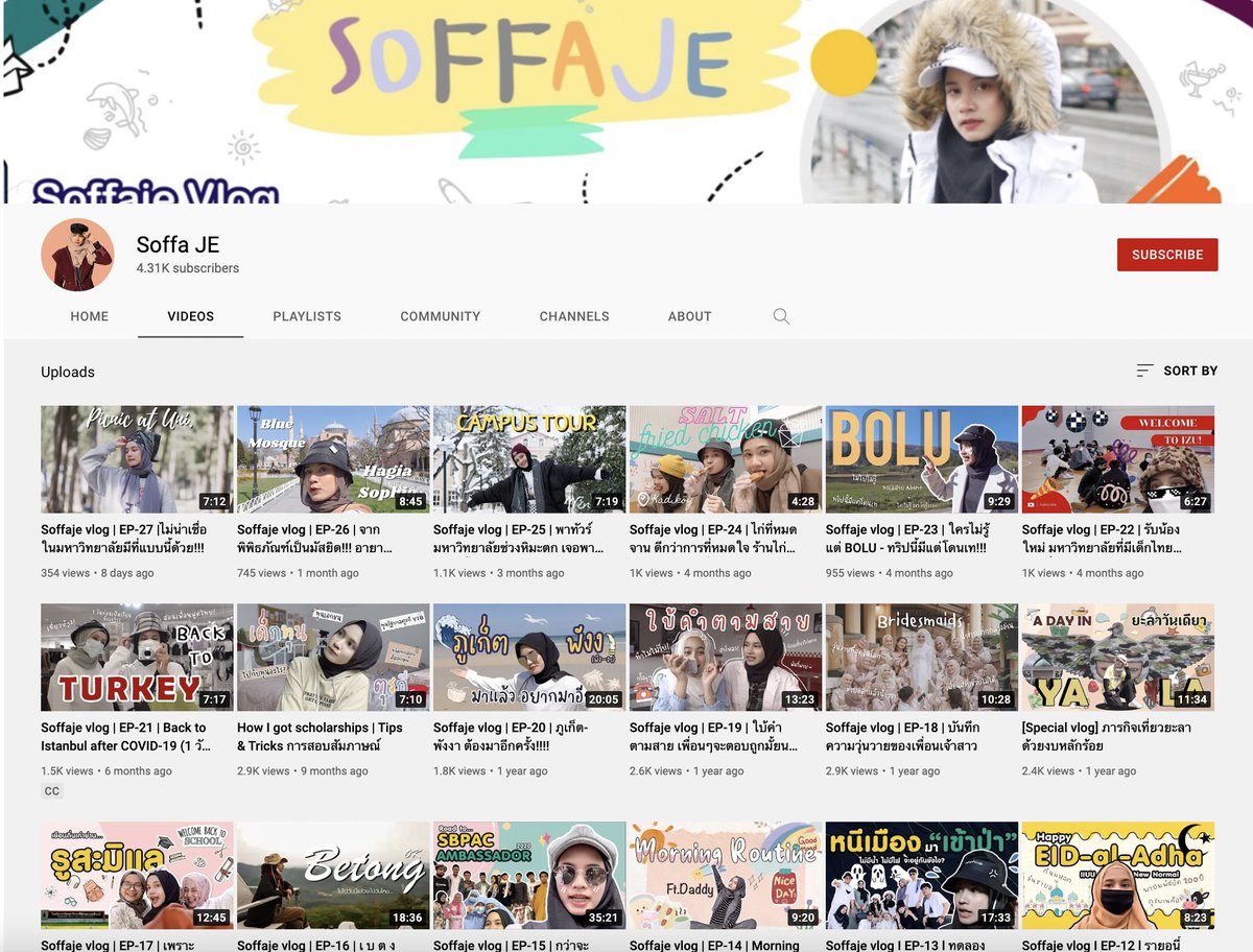 ทุนต่อนอก & บอกต่อคอร์ส by Dek-D 🏳️‍🌈 on Twitter: "Soffa JE 🇹🇷 (🔔https://youtube.com/c/SoffaJE ...