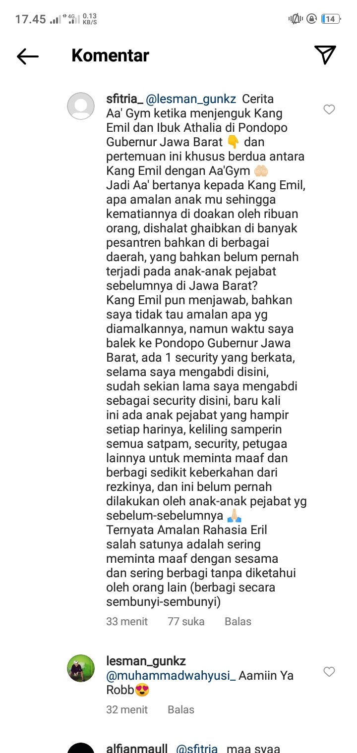 Siti Masitoh on Twitter: "@ata_lia Baca komentar di ig, ada yg komen kaya gini . Ya Allah sampe ...