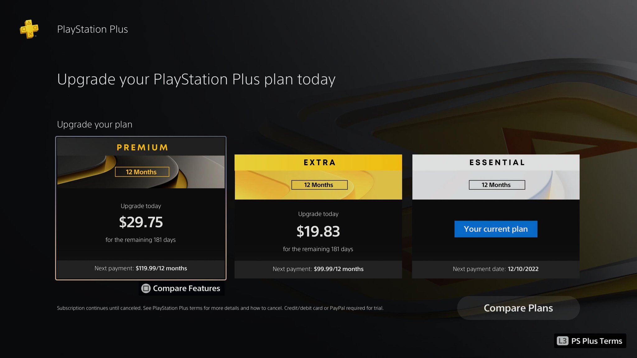 Solidrev on Twitter: "My PS Plus upgrade pricing. I'll try it for the next 181 days. #PS5Share ...