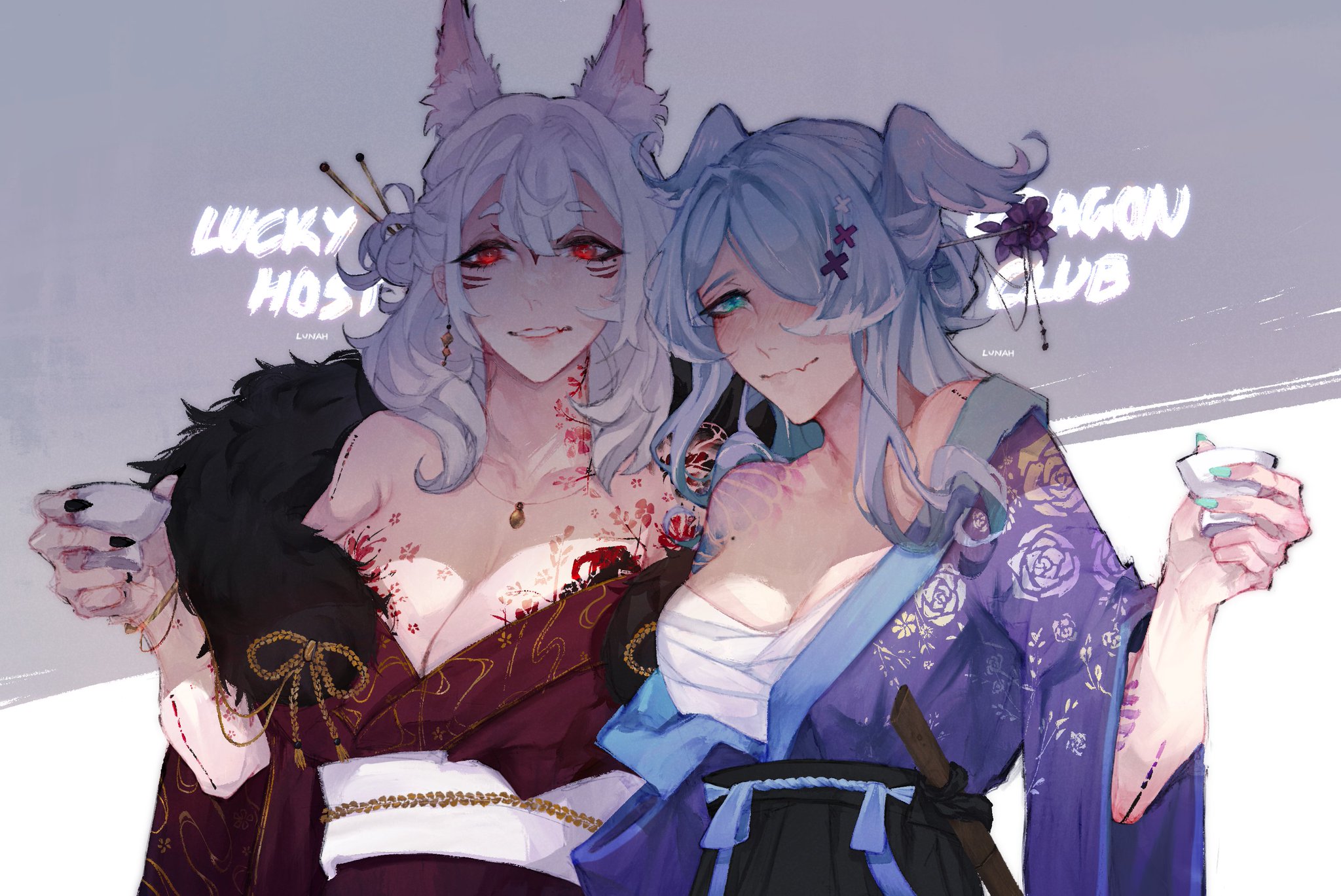 lún ah on Twitter: "Lucky Dragon Host Club, Yakuza AU (((((delusional) 🐉 #DrawKosaka #pendorART ...