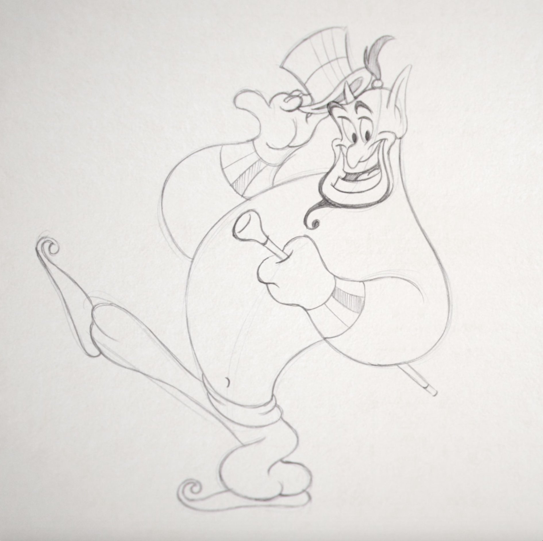 Aladdin Genie Drawing