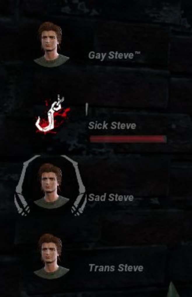 Dead By Daylight Usernames on Twitter: "which steve are you today https://t.co/CFLNBMn42E" / Twitter