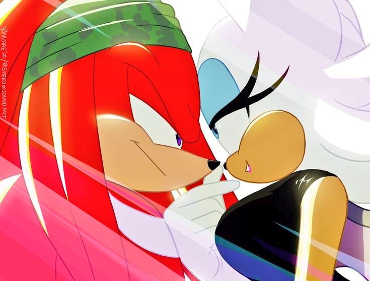Sonic X Rouge And Knuckles Kiss