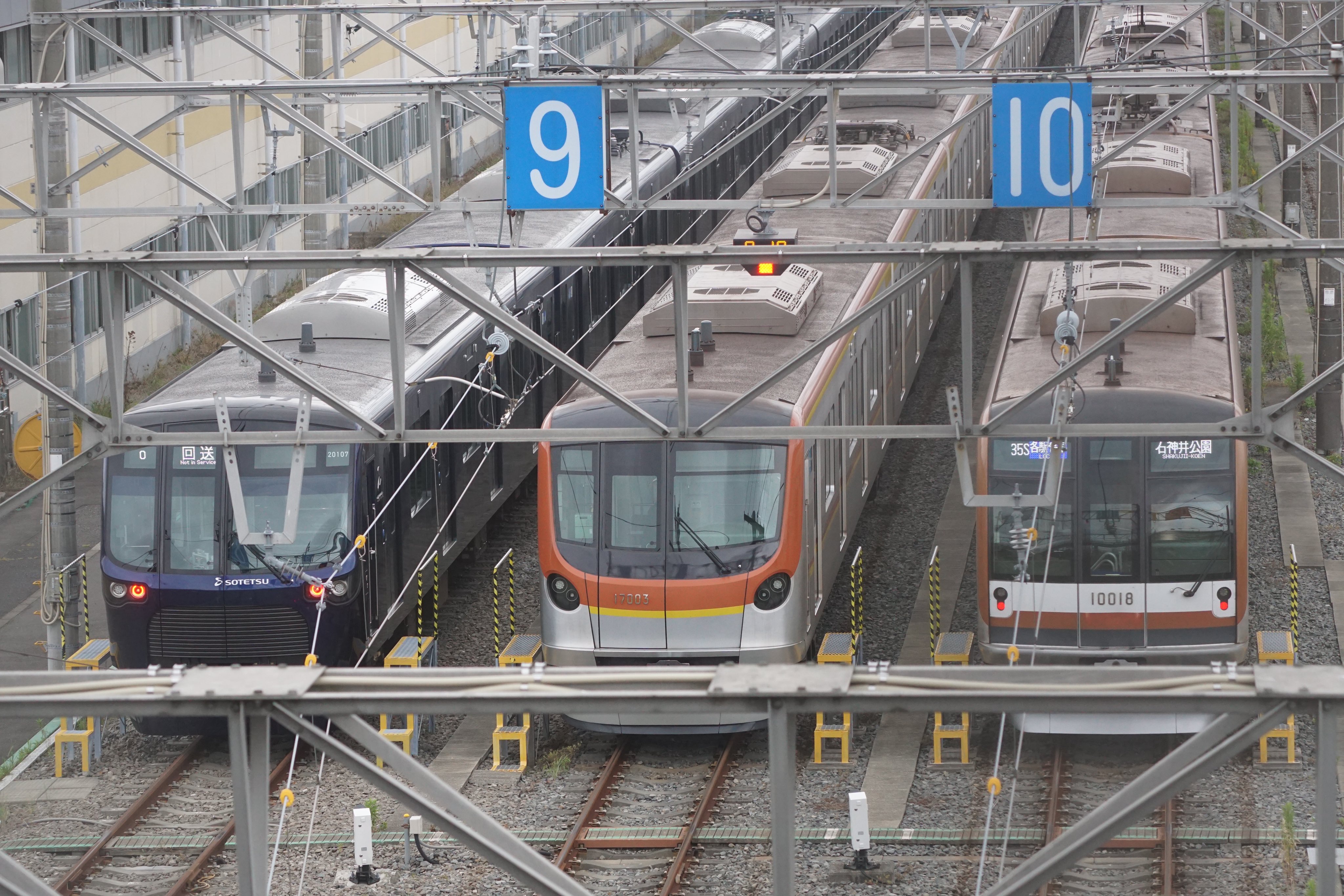 いとちゃん on Twitter: "2022/6/14 東京メトロ 和光検車区新木場分室にて 相鉄20000系 20107×10(20107F) 他 時間があったので新木場CRへ。 見に行っ ...