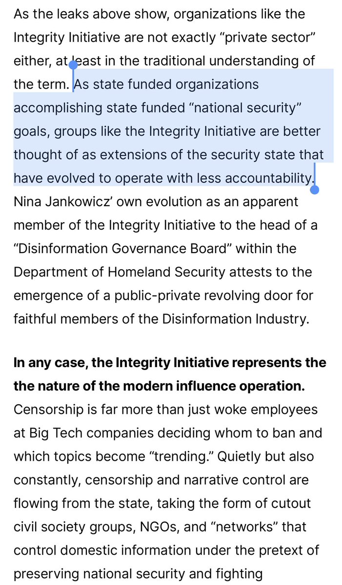 “Disinformation” is a spook term. Anyone who unironically says ...