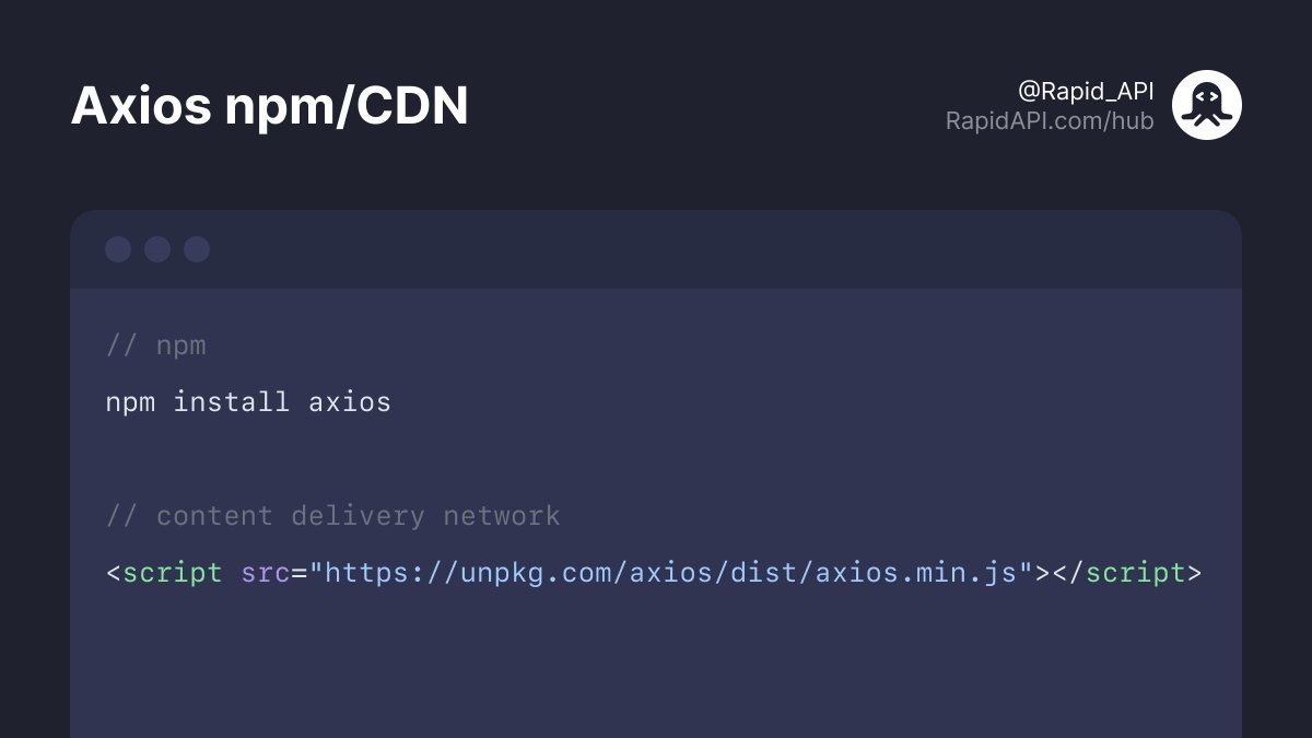 How to use Axios to make API requests? Thread 🧵👇 - Thread from Rapid ...