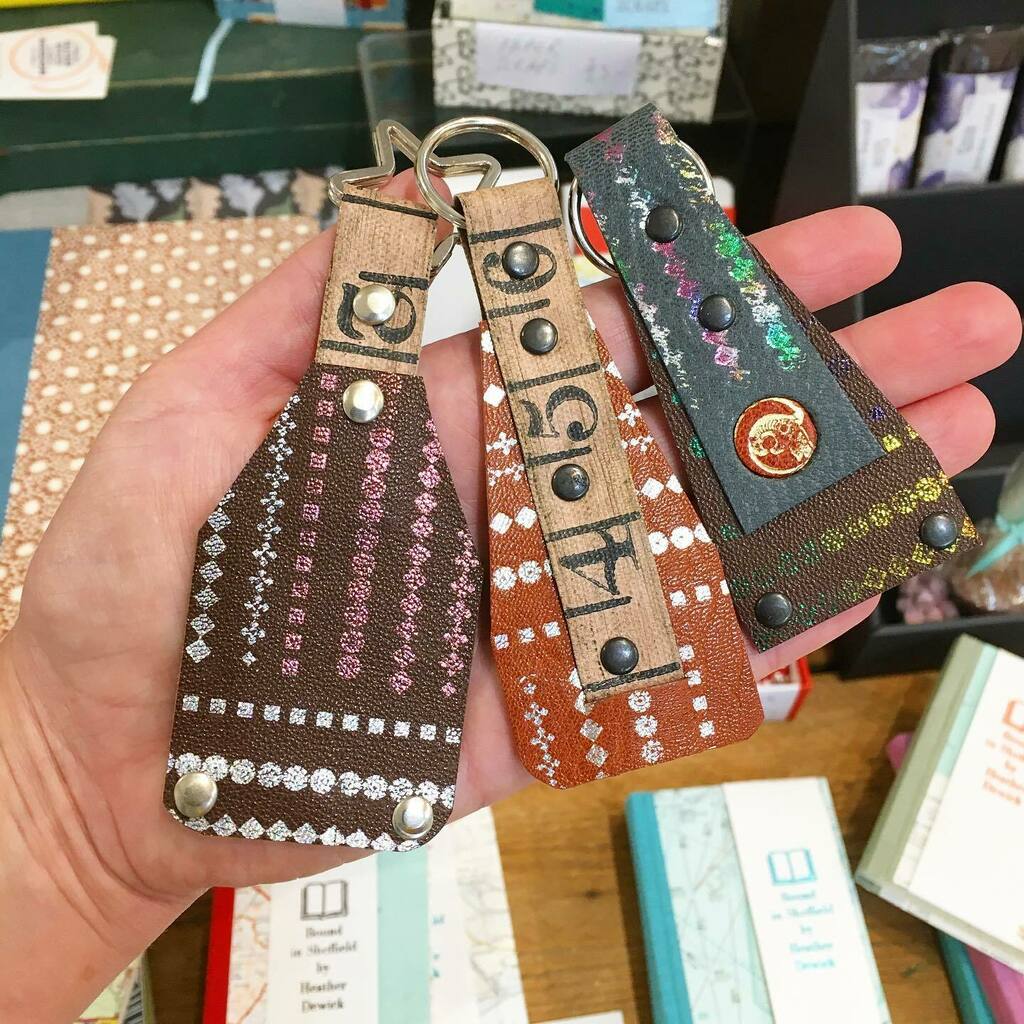 Sheffield Makers Winter Gardens on Twitter: "Look at these GORGEOUS key-rings made from binding ...