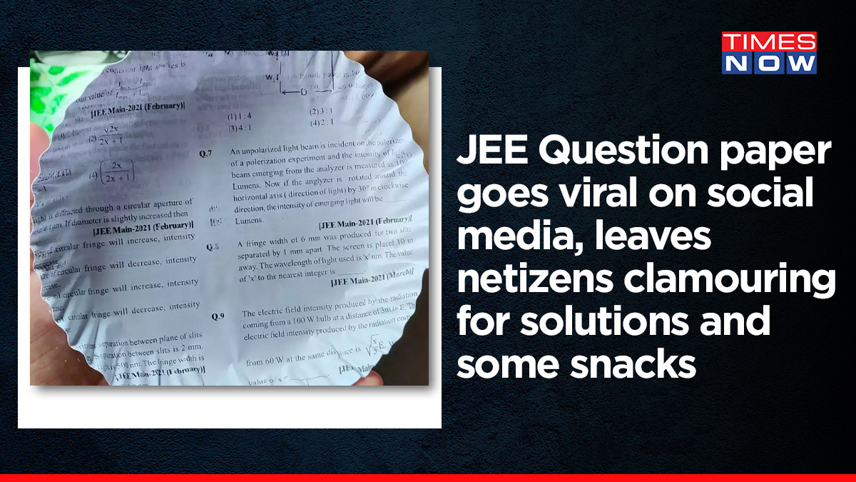 A JEE Question paper gone viral on social media has left netizens in ...