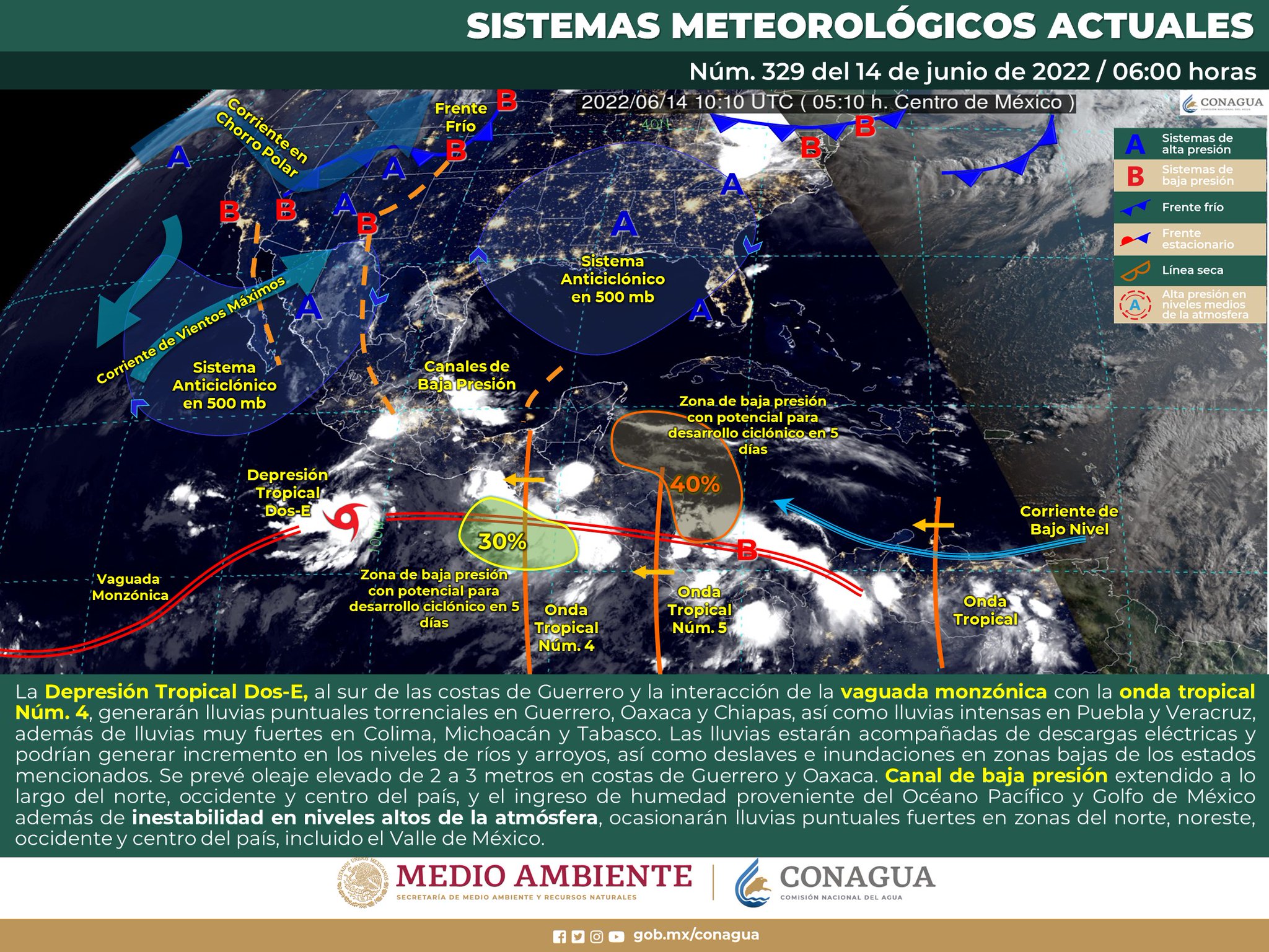 CONAGUA Clima on Twitter: "Imagen de fenómenos #Meteorológicos actuales de las 06:00 horas en ...