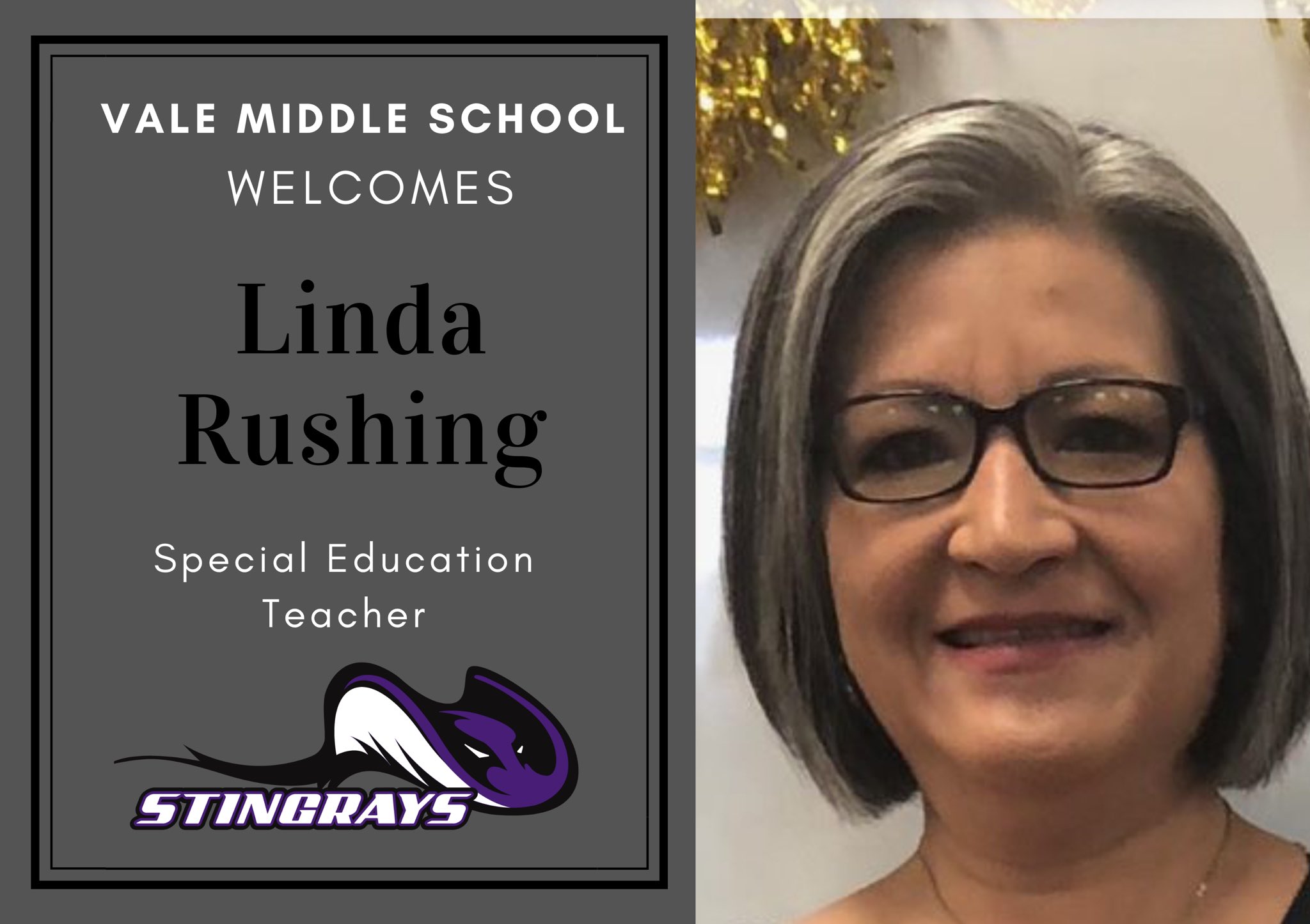 Vale Middle School on Twitter: "Help us welcome, Ms. Rushing, to our Vale Community! #RaysUp ...