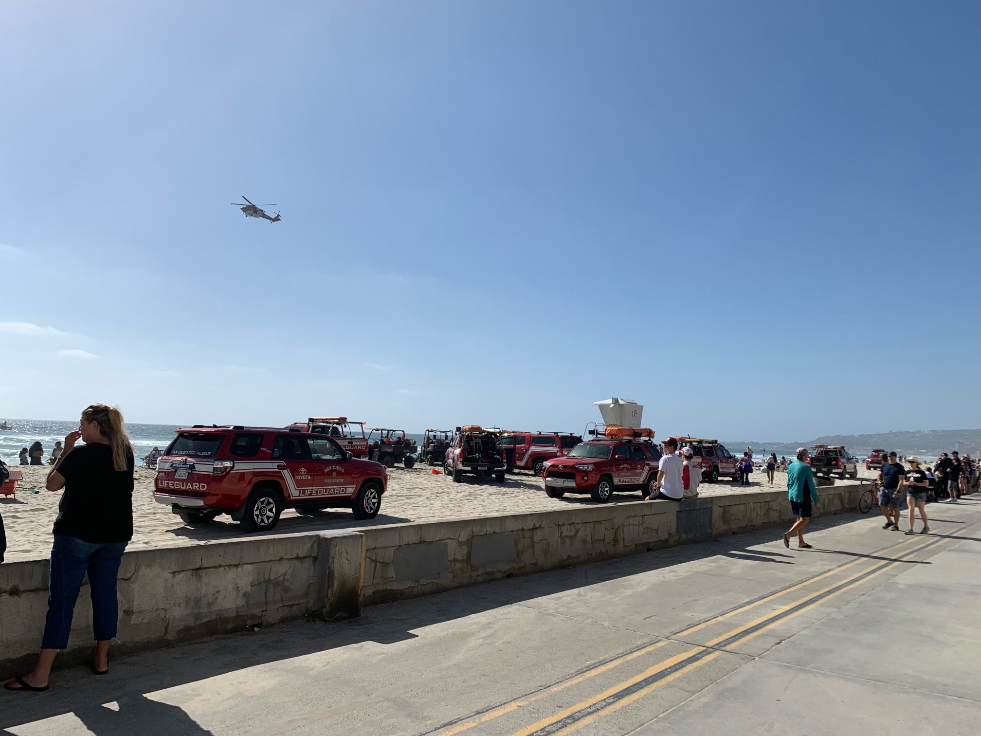 SDFD on Twitter: "At 3:30p Tues. near tower 16, Msn Beach, @SDLifeguards spotted swimmers in ...