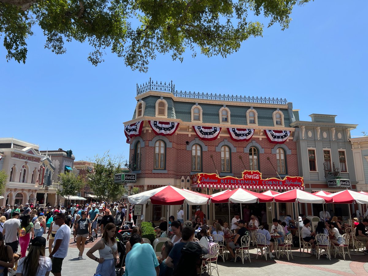 Disneyland is pretty close to peak urbanism. No cars, narrow streets ...