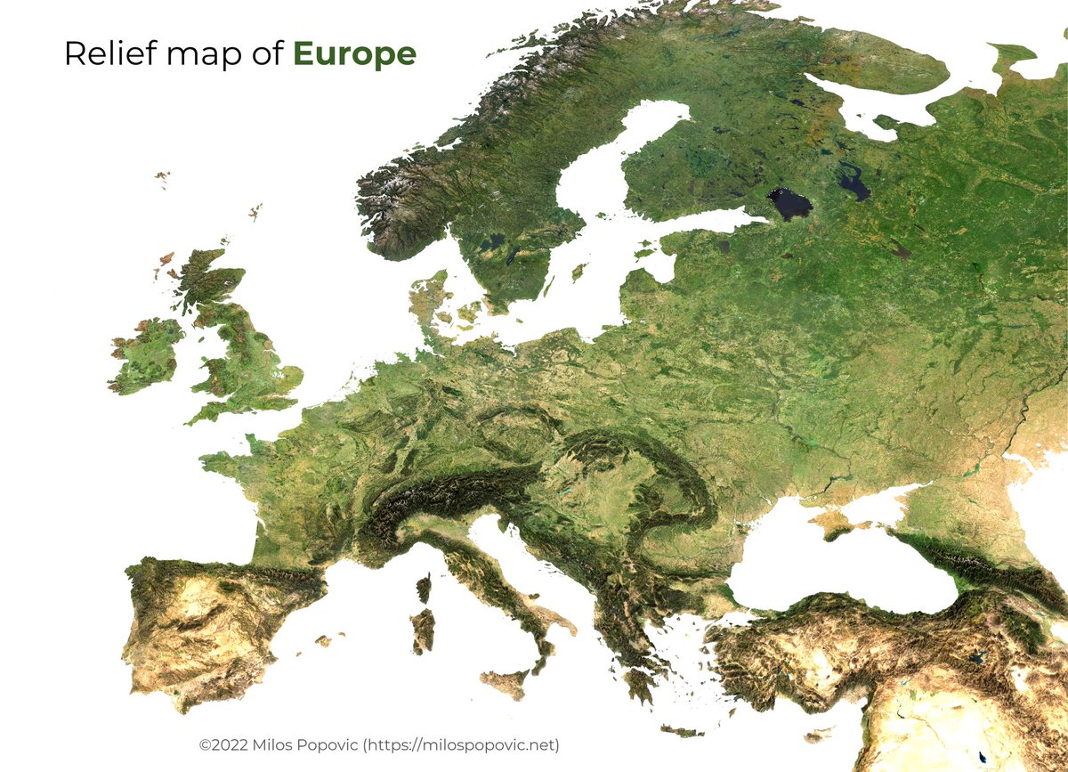 Fried my computer to render this 3D relief map of Europe but it was ...