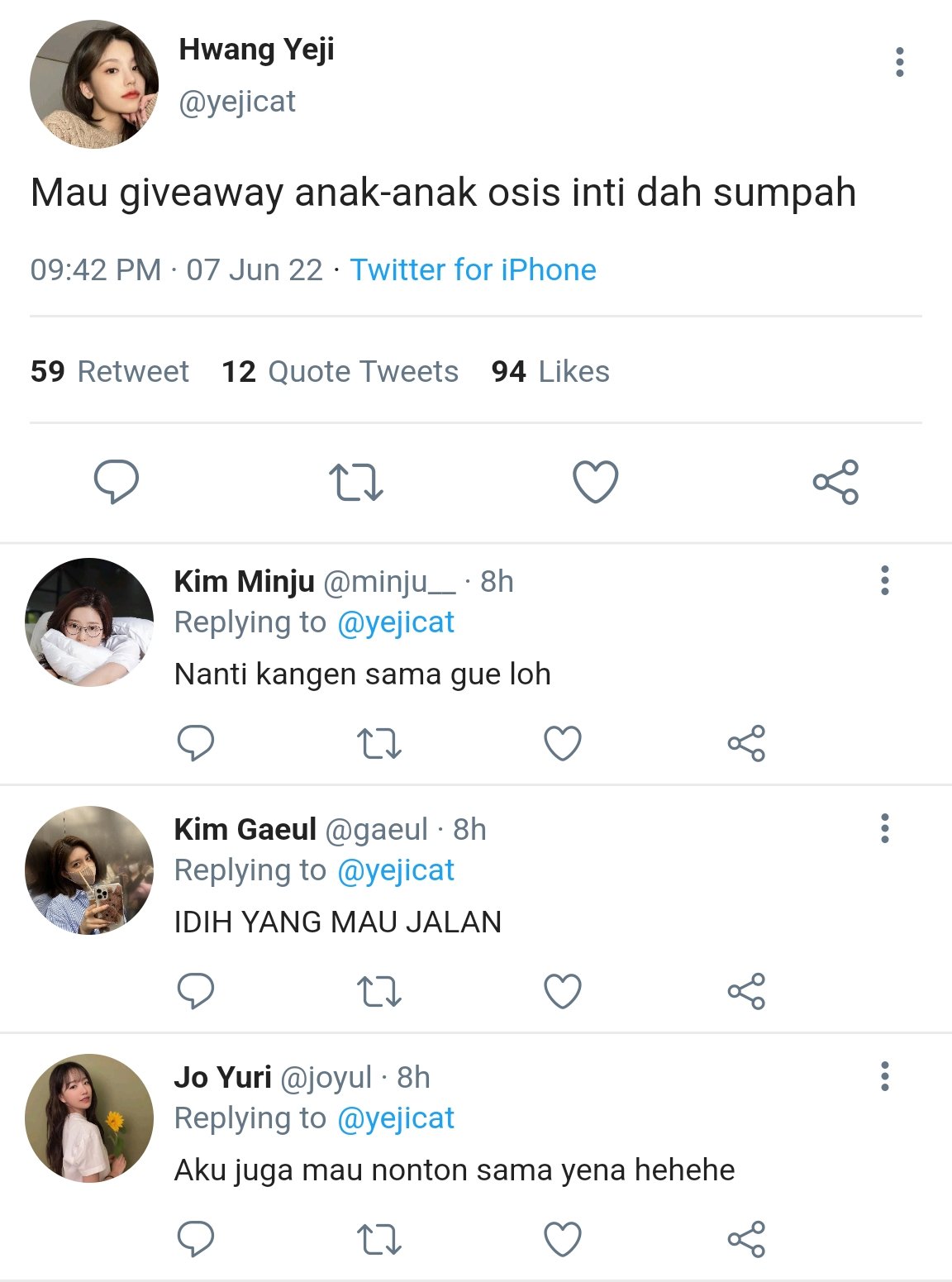 chaa. | jinjoo au 📌 on Twitter: "06. Giveaway anak osis inti https://t.co/CiwfJAQOZa" / Twitter