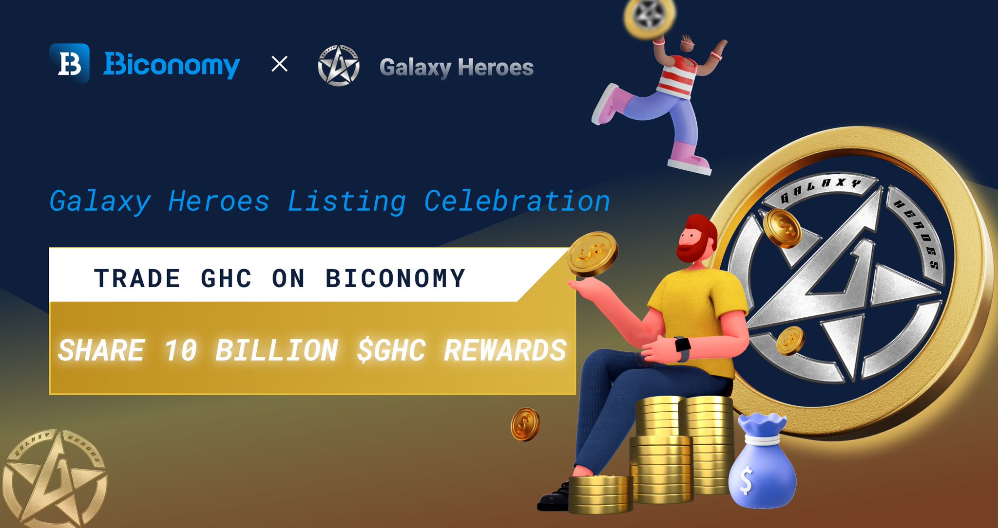 Biconomy Global on Twitter: "TRADE $GHC on #Biconomy and share 💰10 BILLION $GHC 💰 1️⃣RT&Tag 3 ...