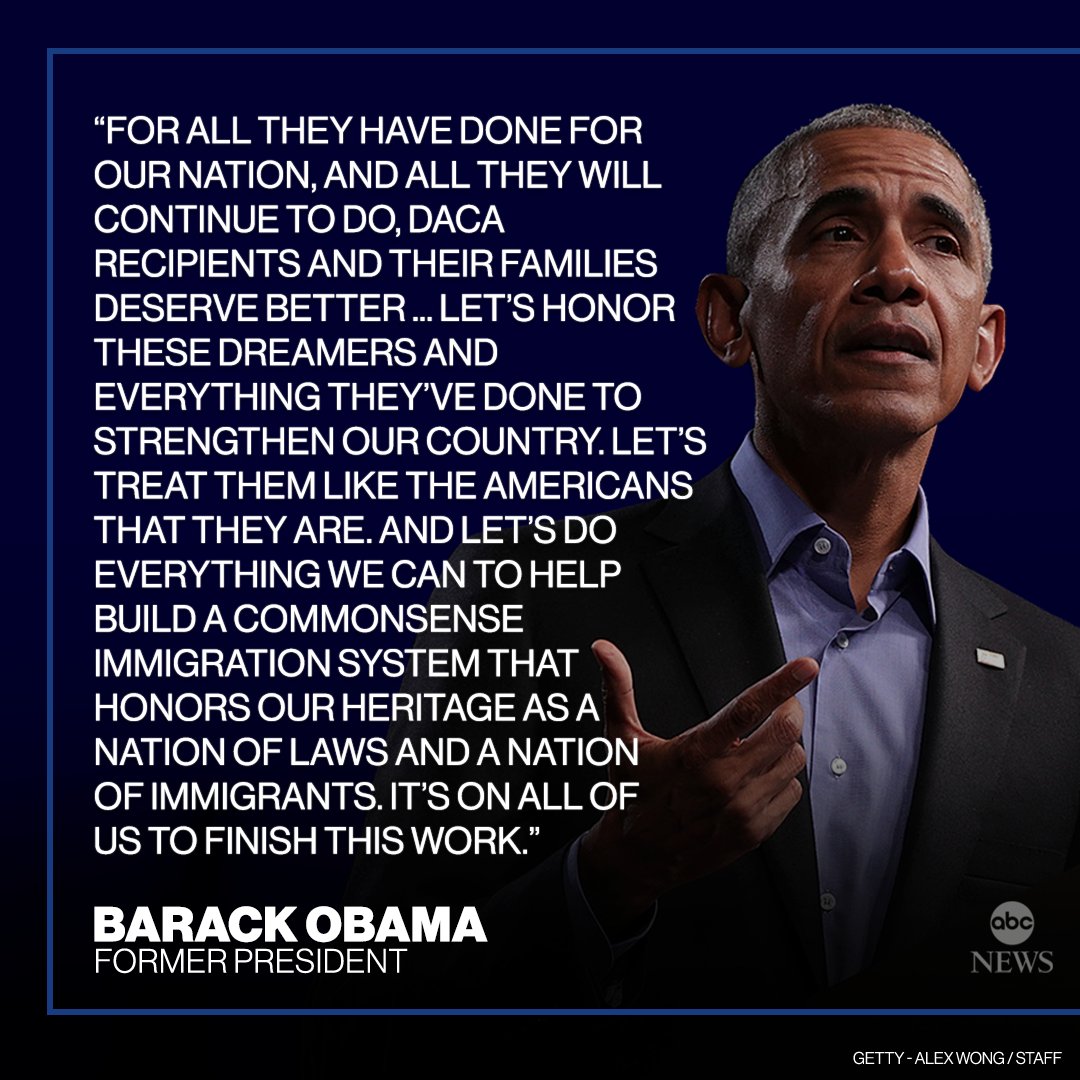 Former Pres. Obama on the 10th Anniversary of DACA: "Today, I’m ...