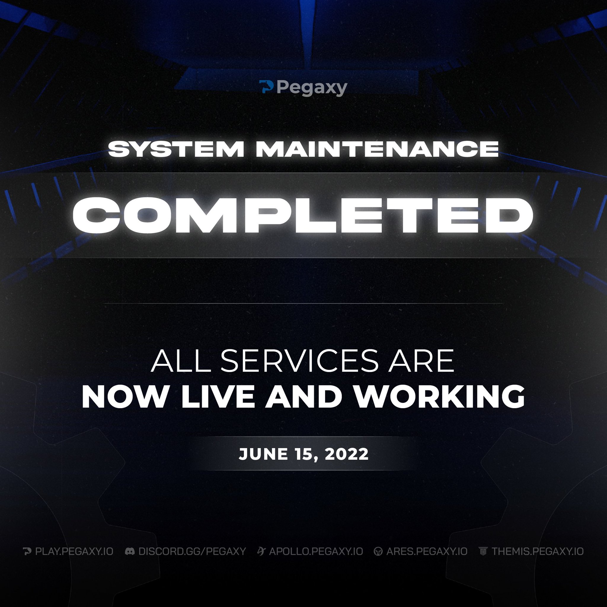 Pegaxy on Twitter: "Announcement - System Maintenance Completed 📢 All services are now live and ...